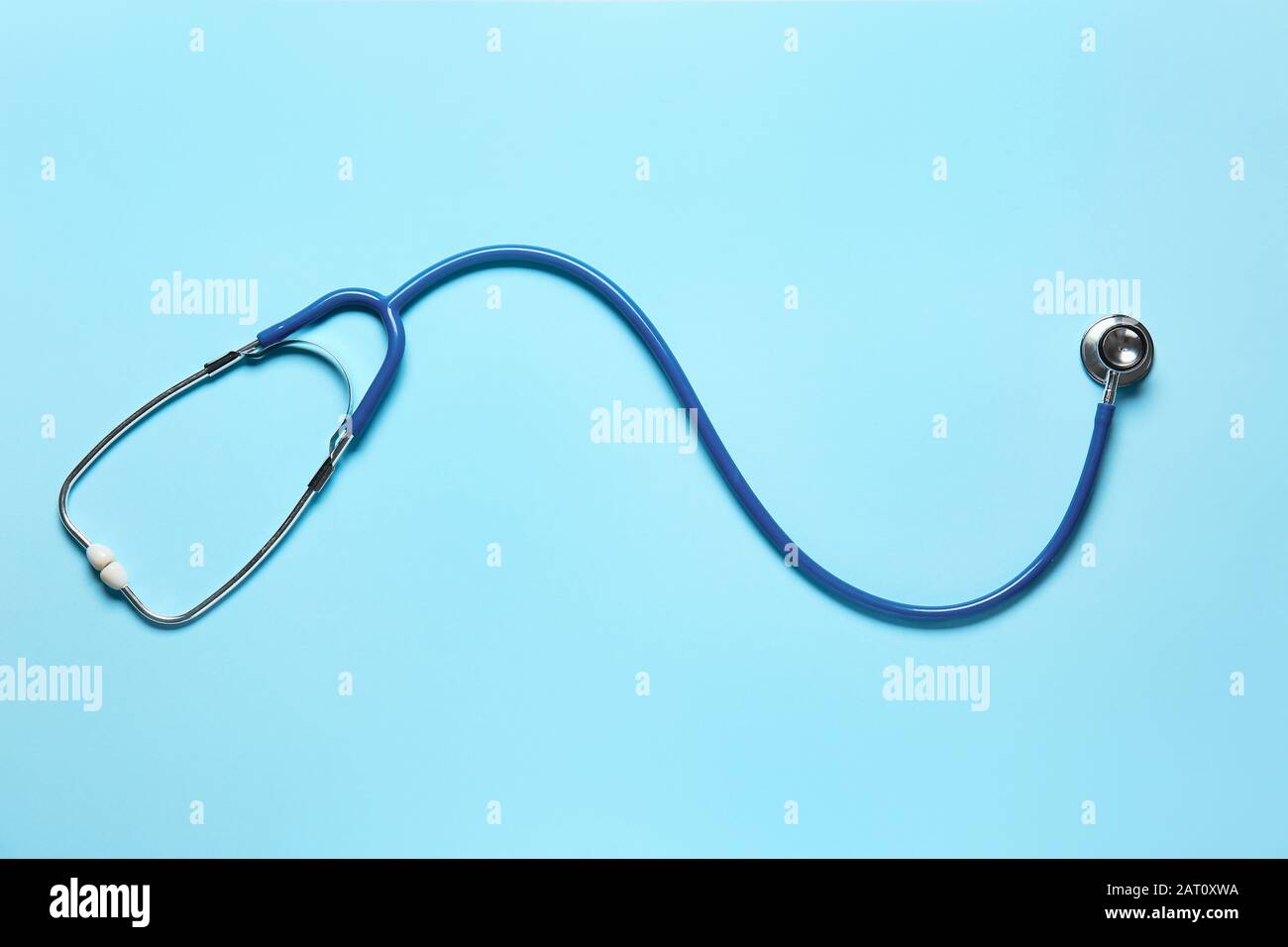 Modern stethoscope on color background Stock Photo - Alamy