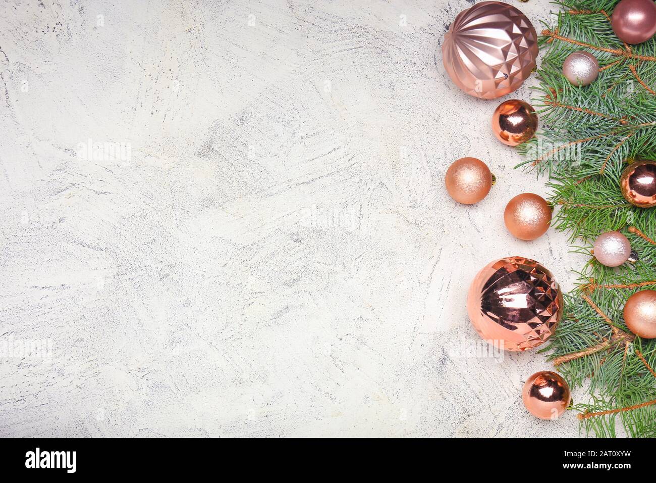 Christmas composition on white background Stock Photo - Alamy