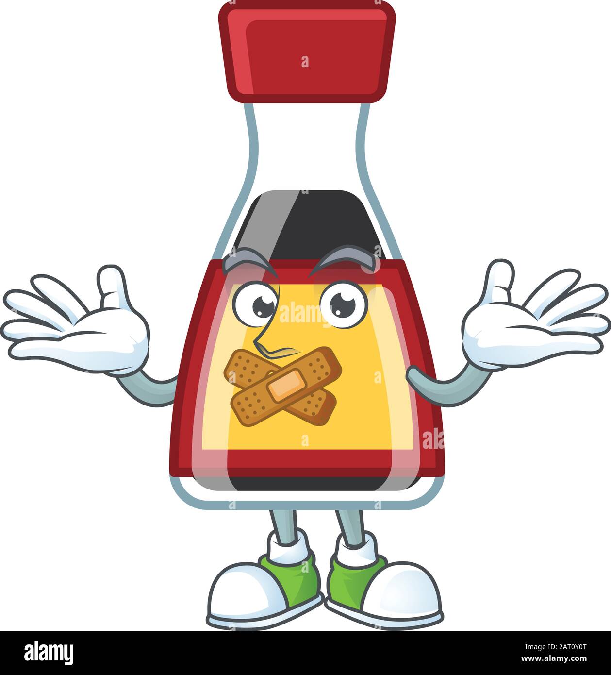 a silent gesture of say asian sauce mascot cartoon character design ...