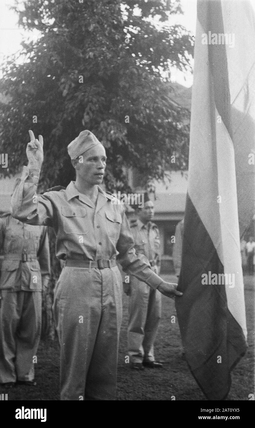 Sworn in of four Nefis officers for the Java Hotel An officer takes the ...