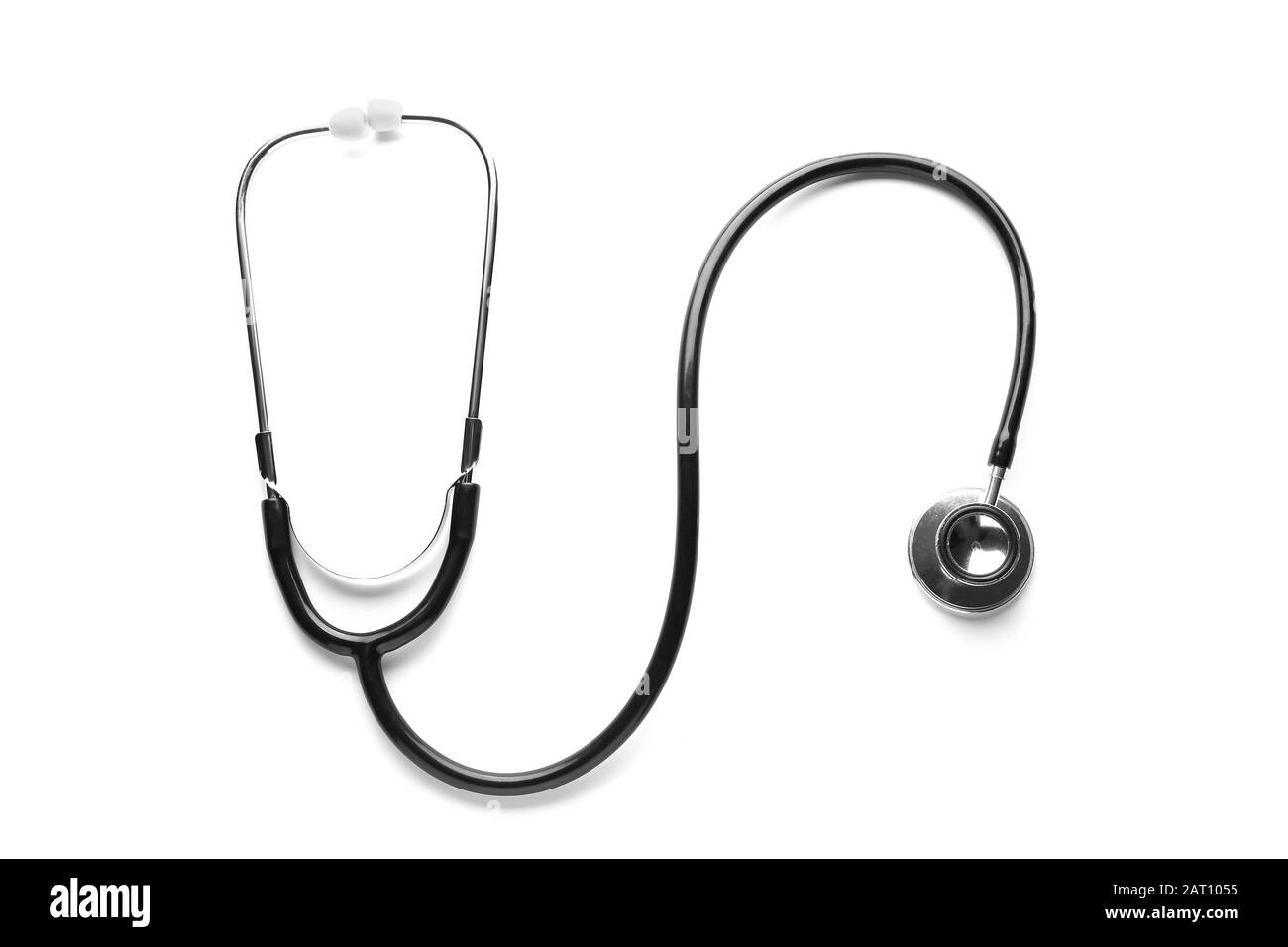 Modern stethoscope on white background Stock Photo - Alamy