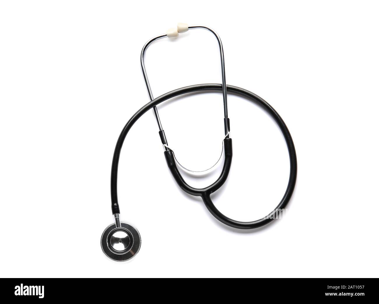 Modern stethoscope on white background Stock Photo - Alamy