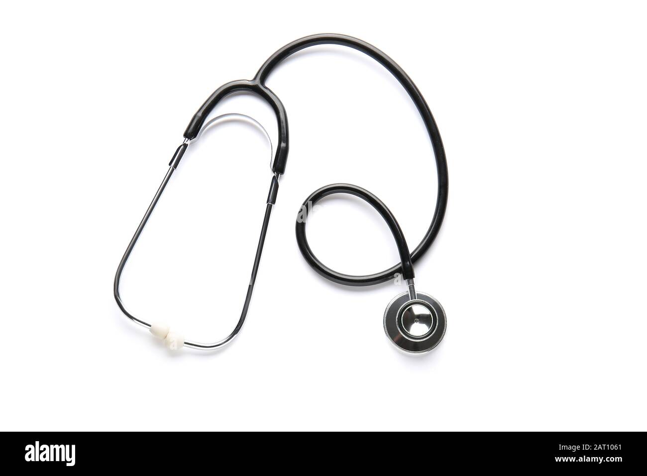 Modern stethoscope on white background Stock Photo - Alamy