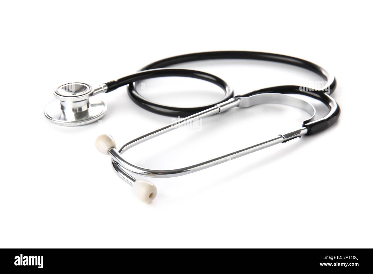 Modern stethoscope on white background Stock Photo - Alamy