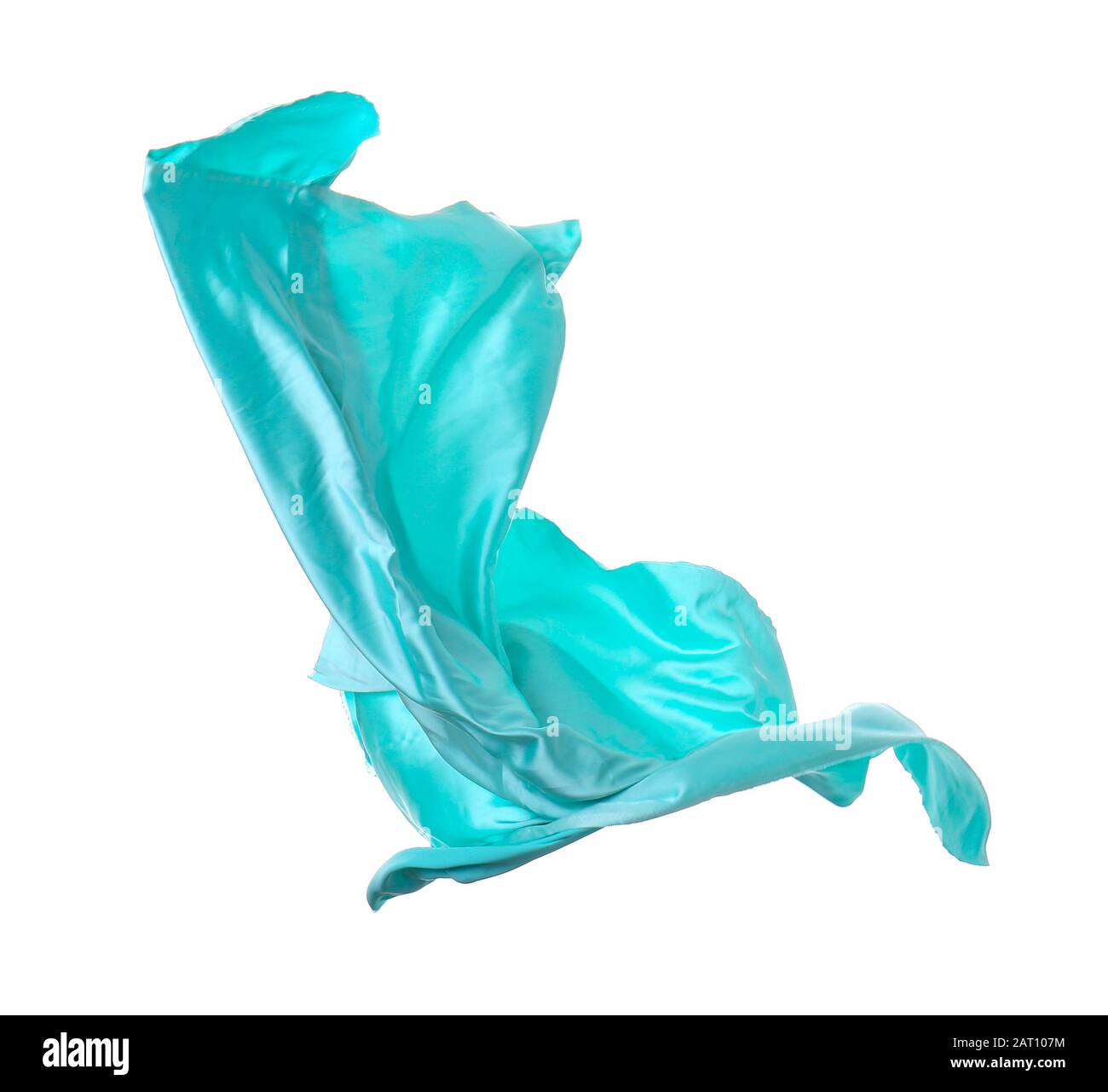Flying fabric on white background Stock Photo - Alamy