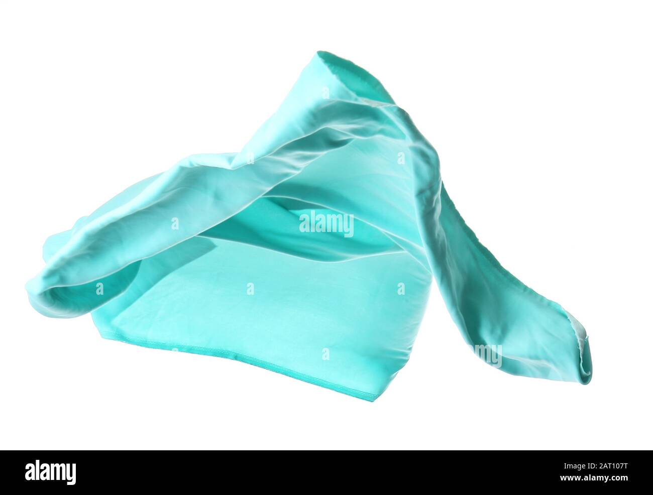 Flying fabric on white background Stock Photo - Alamy
