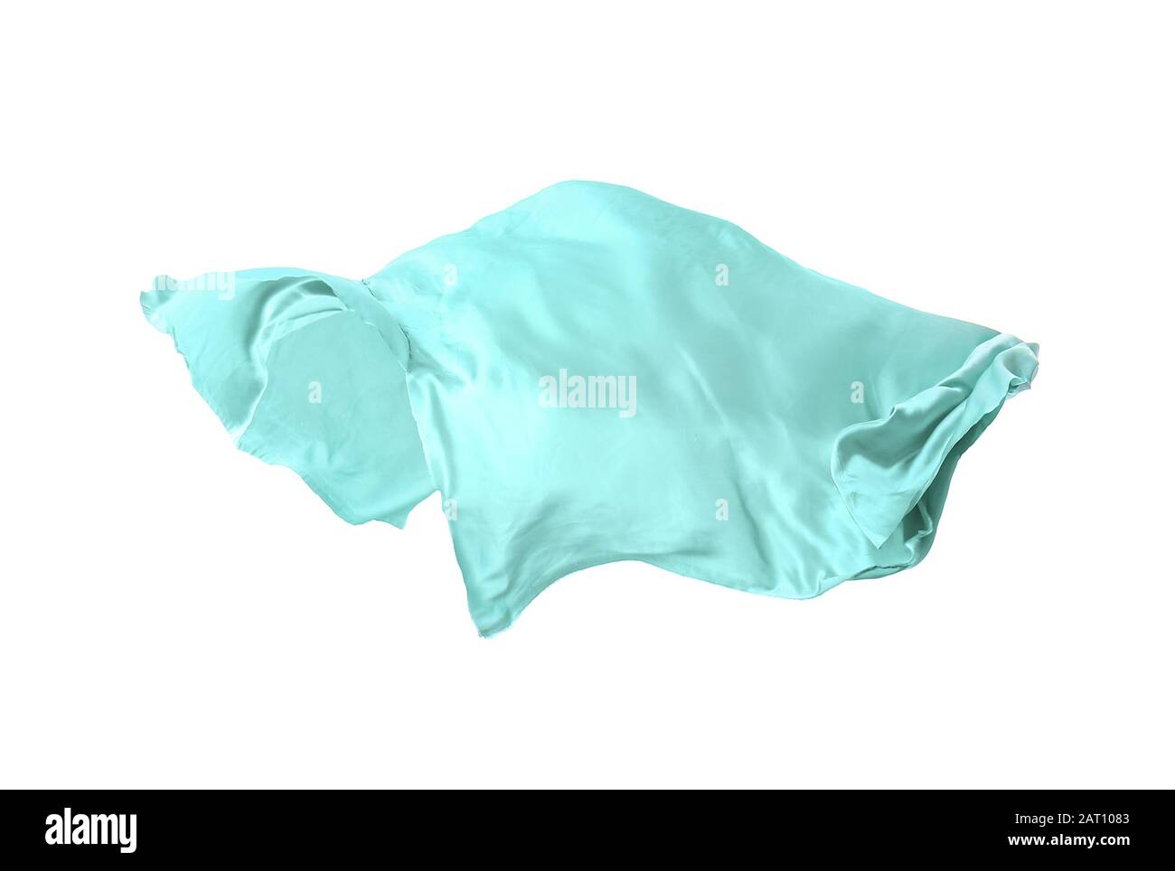 Flying fabric on white background Stock Photo - Alamy