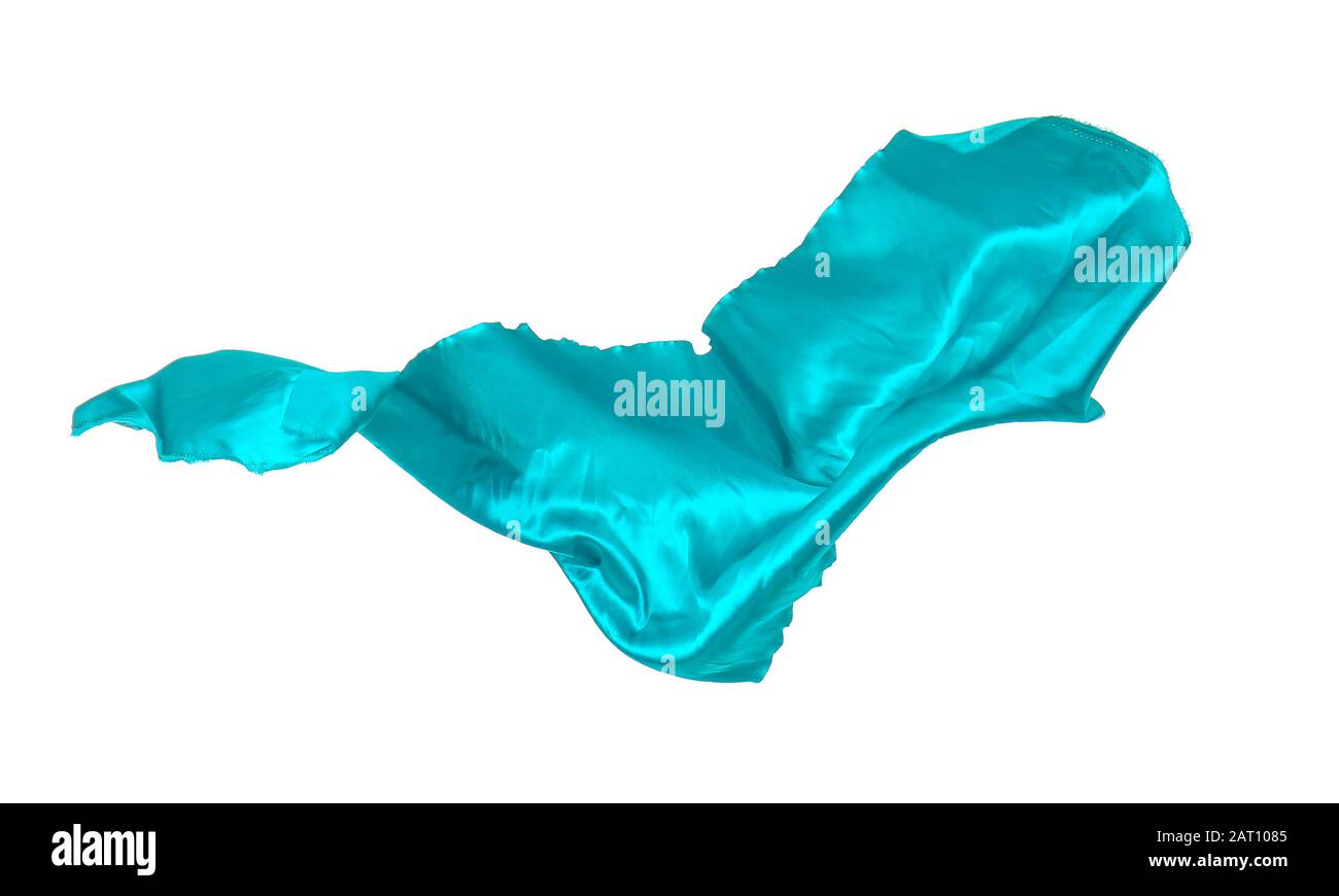 Flying fabric on white background Stock Photo - Alamy
