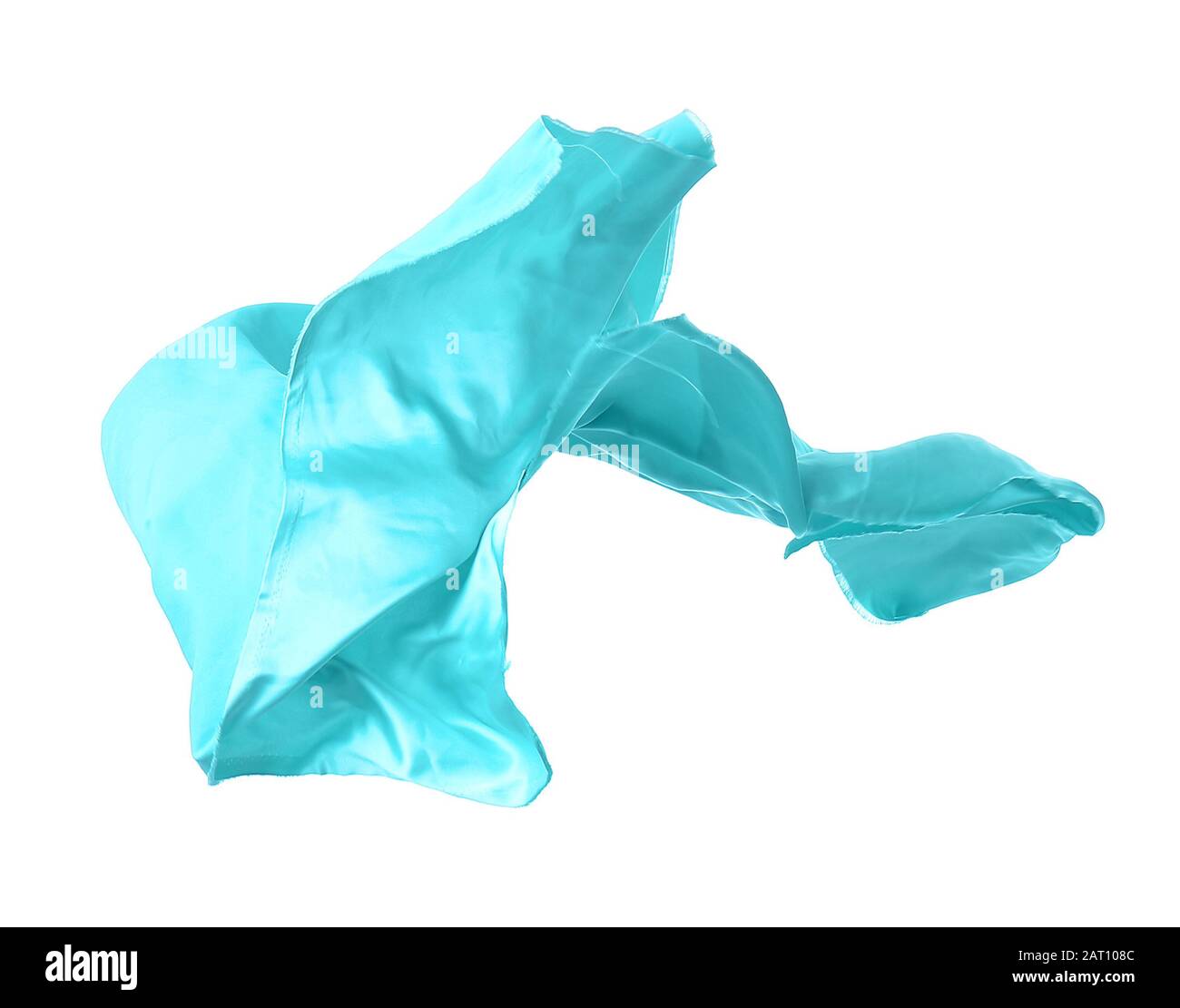 Flying fabric on white background Stock Photo - Alamy