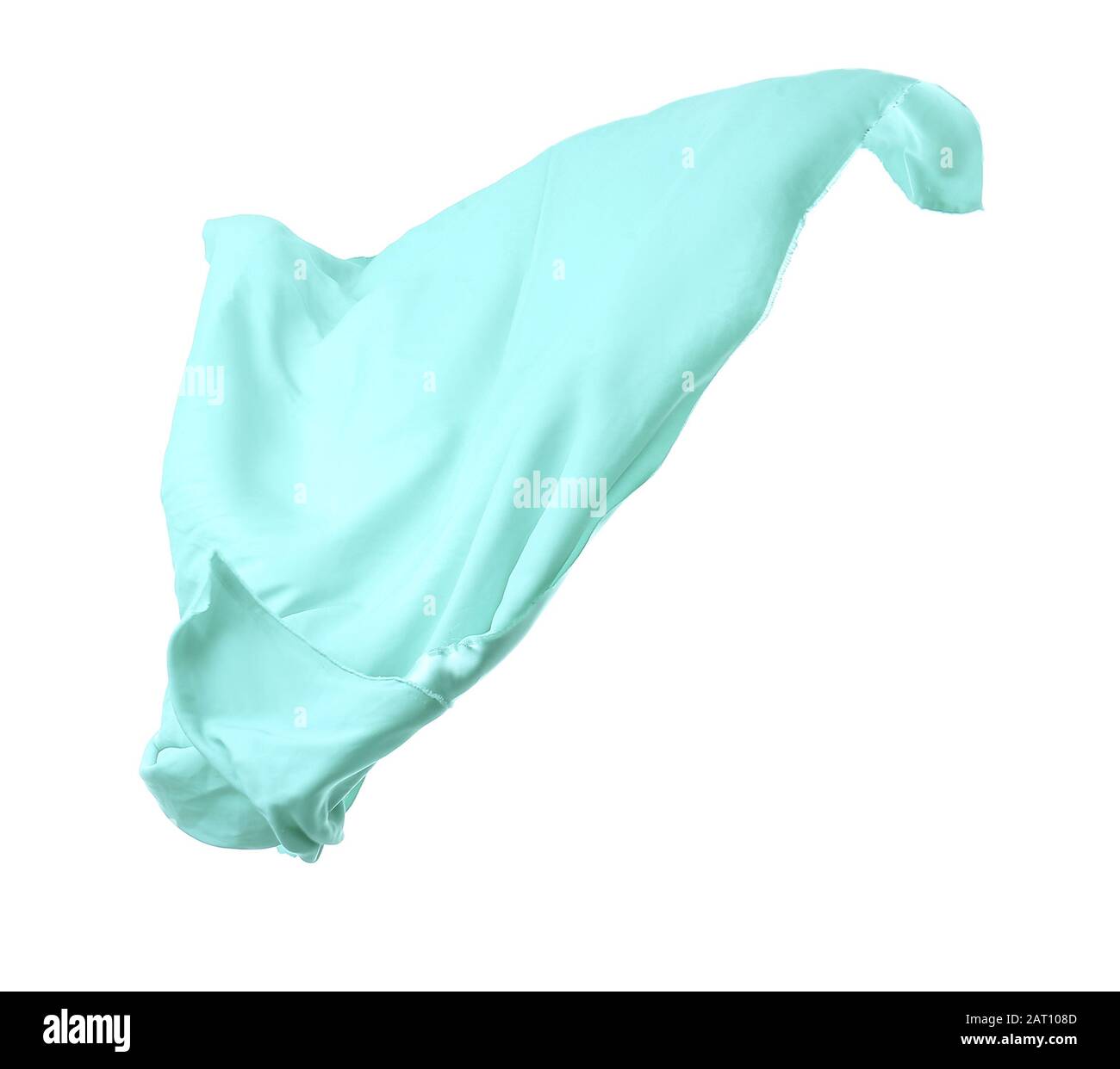 Flying fabric on white background Stock Photo - Alamy