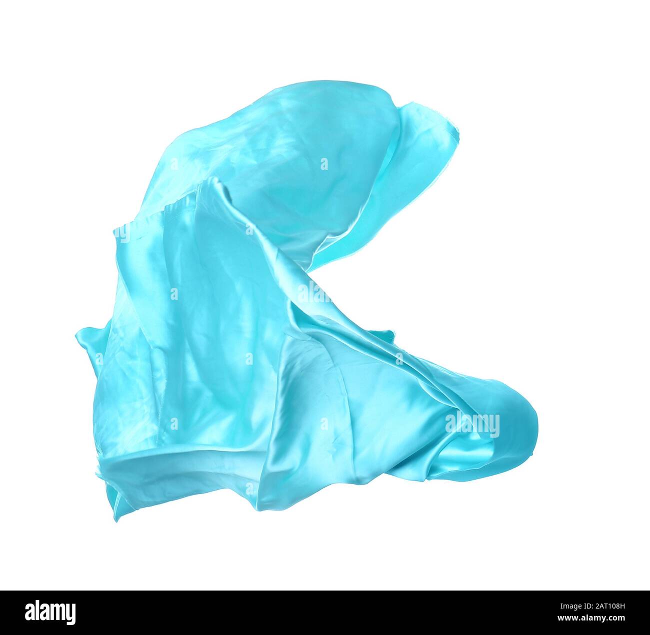 Flying fabric on white background Stock Photo - Alamy