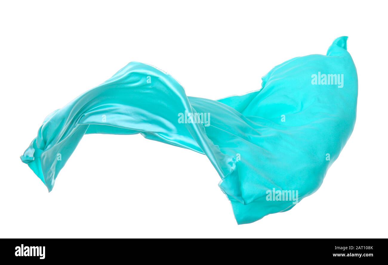 Flying fabric on white background Stock Photo - Alamy