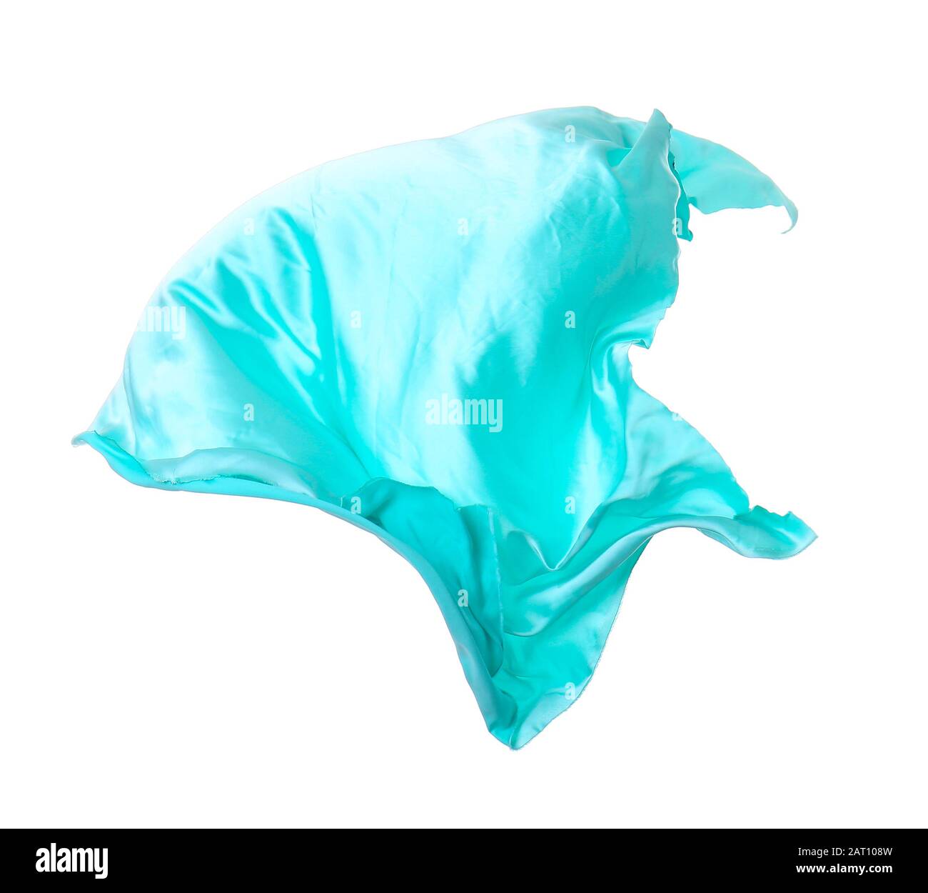 Flying fabric on white background Stock Photo - Alamy