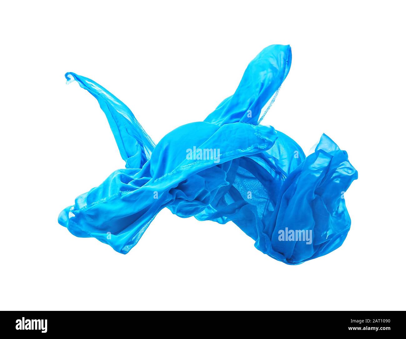 Flying fabric on white background Stock Photo - Alamy