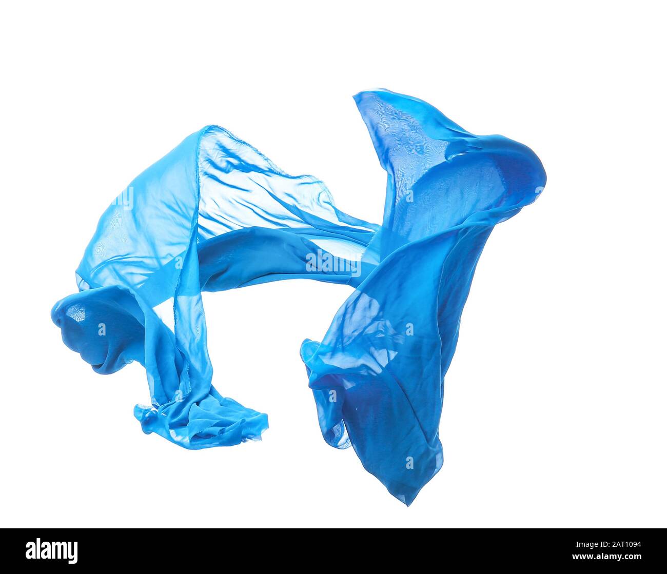 Flying fabric on white background Stock Photo - Alamy
