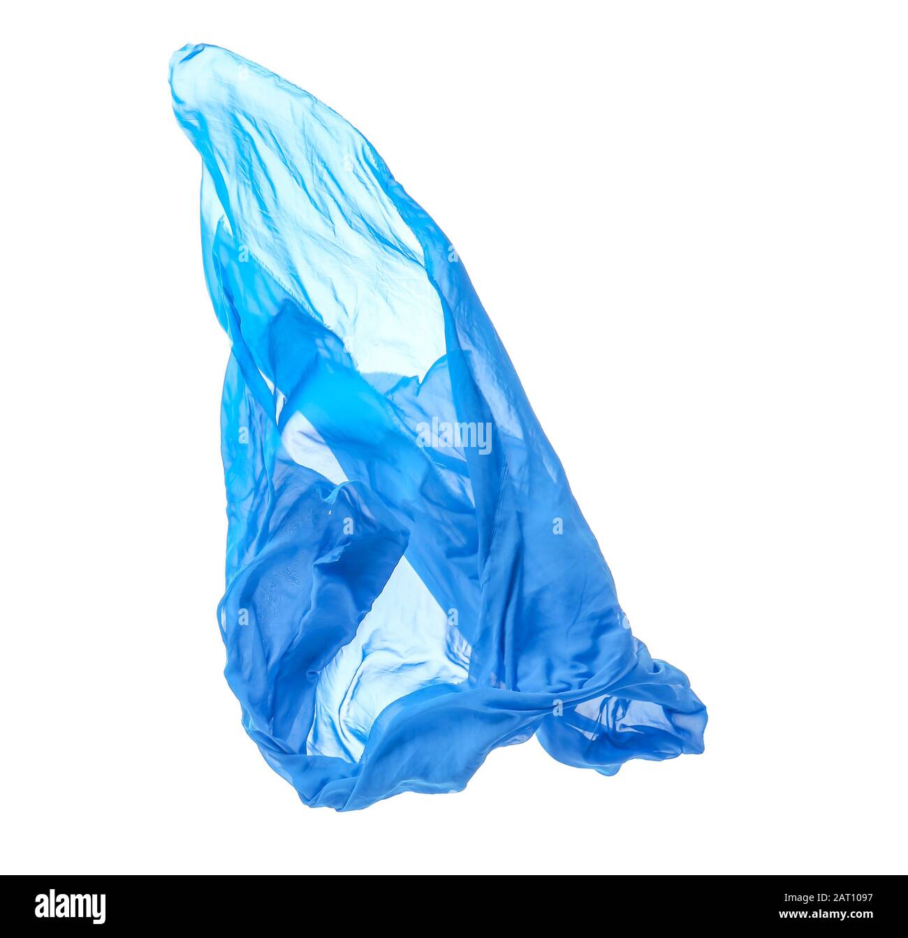 Flying fabric on white background Stock Photo - Alamy