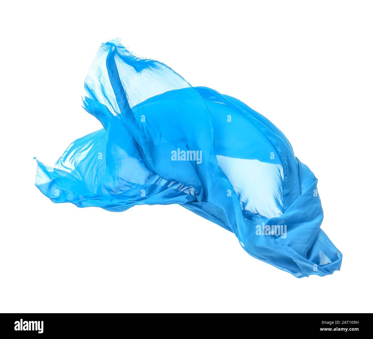 Flying fabric on white background Stock Photo - Alamy