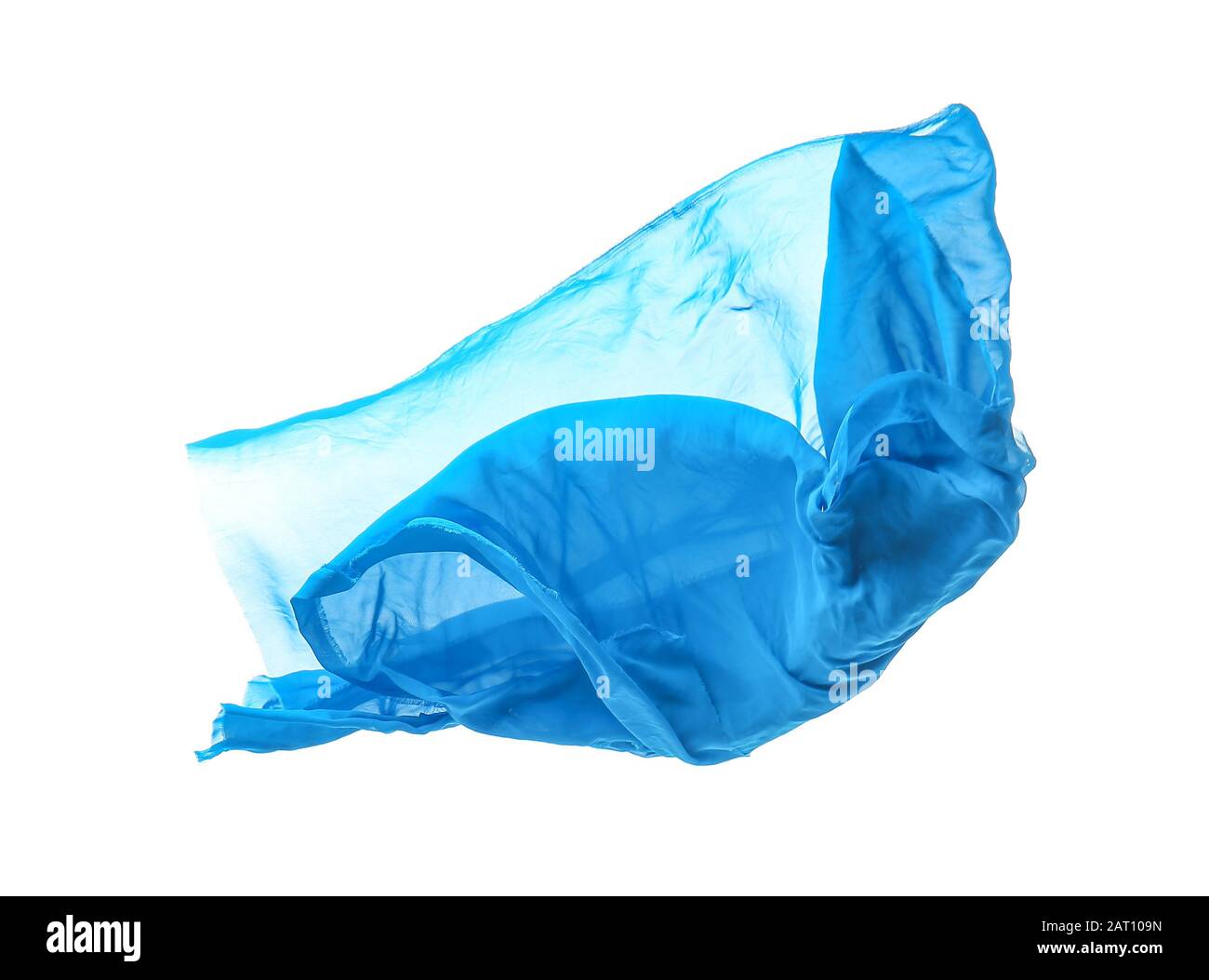 Flying fabric on white background Stock Photo - Alamy