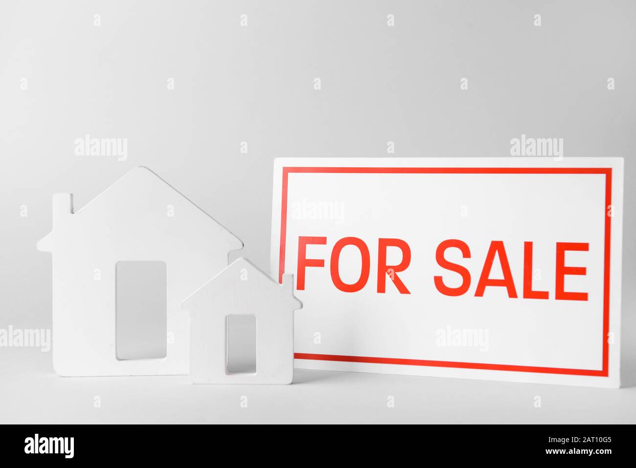Figures of house on white background. Concept of buying real estate ...