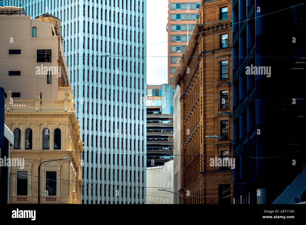 Commercial building close up; Wellington Office Building Stock Photo ...