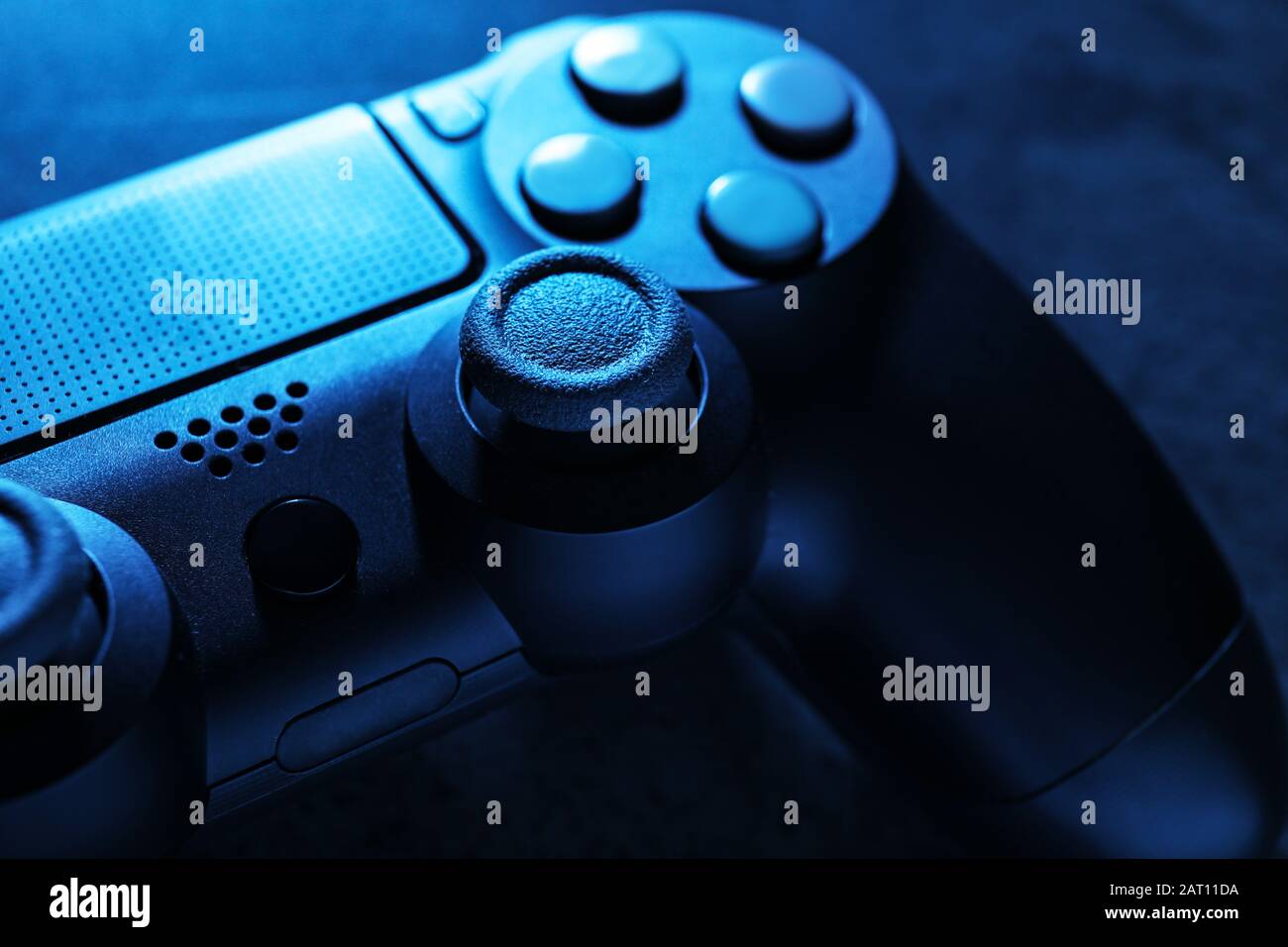 Modern game pad on dark background, closeup Stock Photo - Alamy