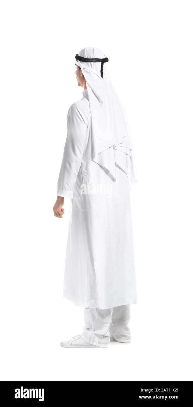 Handsome Arab man on white background Stock Photo - Alamy