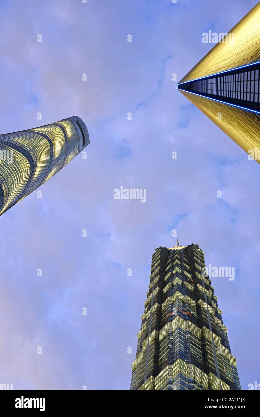 SHANGHAI, CHINA -1 NOV 2019- View of modern high-rise buildings in ...