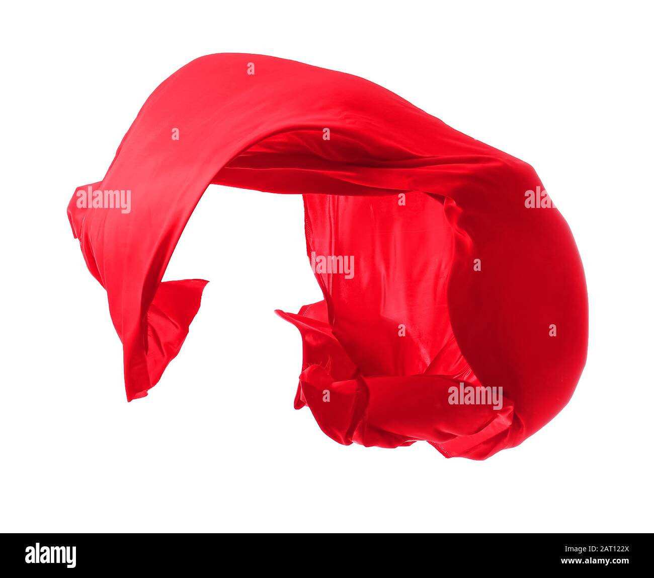 Flying fabric on white background Stock Photo - Alamy