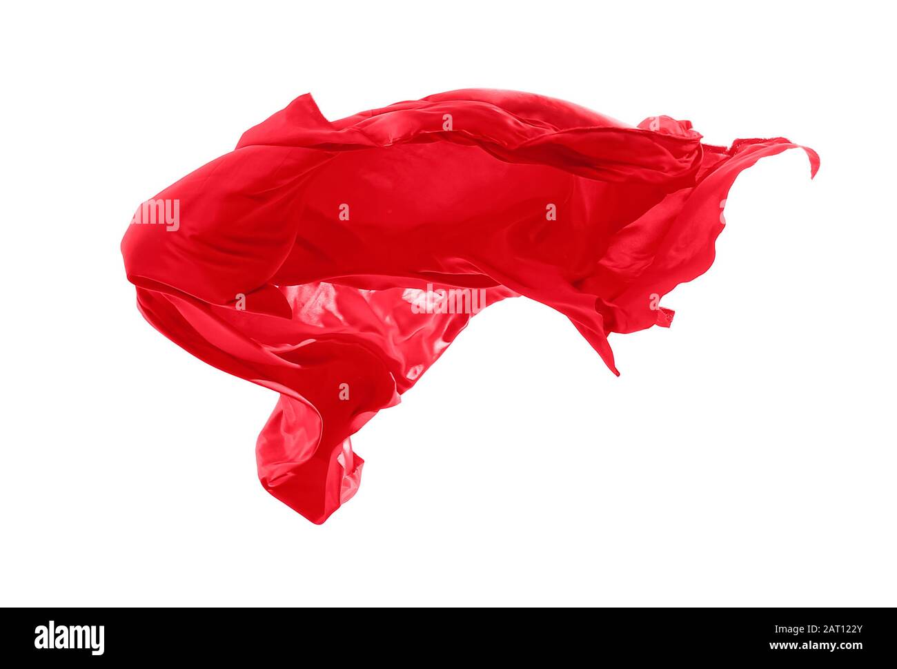 Flying fabric on white background Stock Photo - Alamy