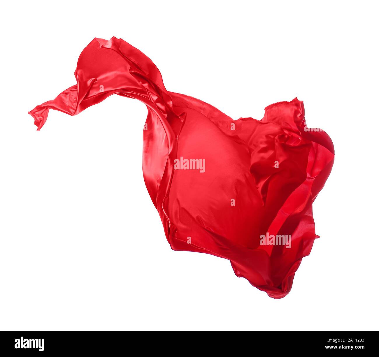 Flying fabric on white background Stock Photo - Alamy