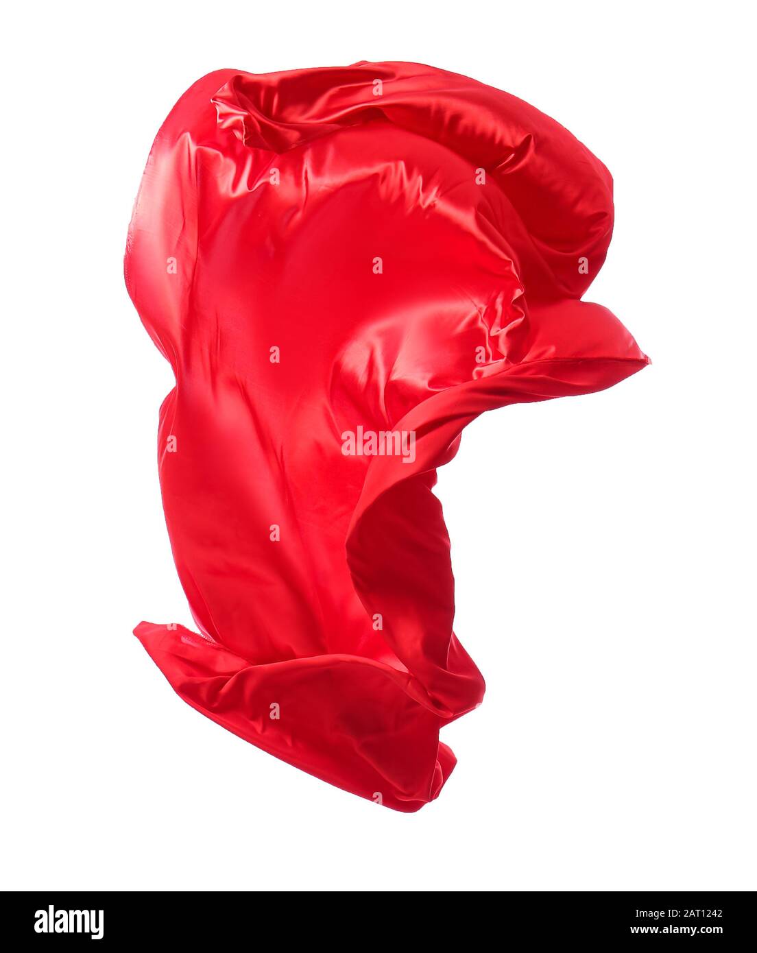 Flying fabric on white background Stock Photo - Alamy