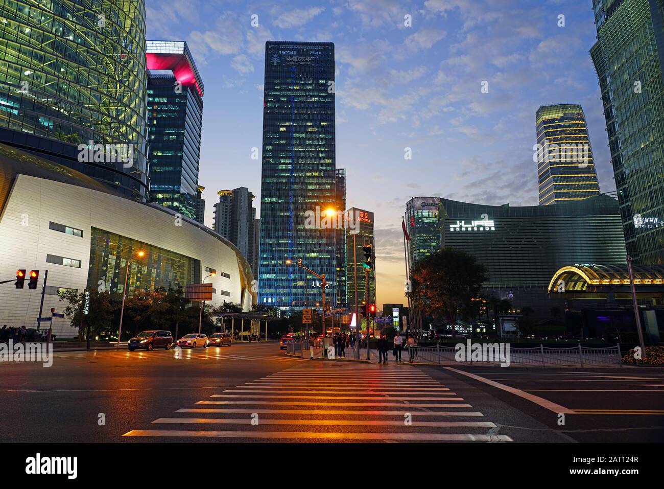 SHANGHAI, CHINA -1 NOV 2019- View of modern high-rise buildings in ...