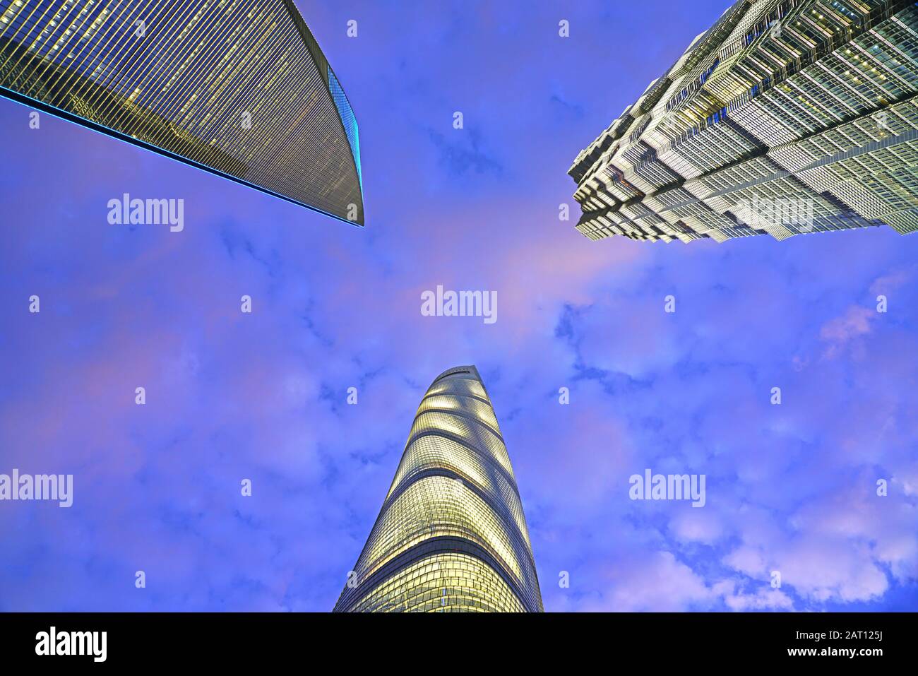 SHANGHAI, CHINA -1 NOV 2019- View of modern high-rise buildings in ...