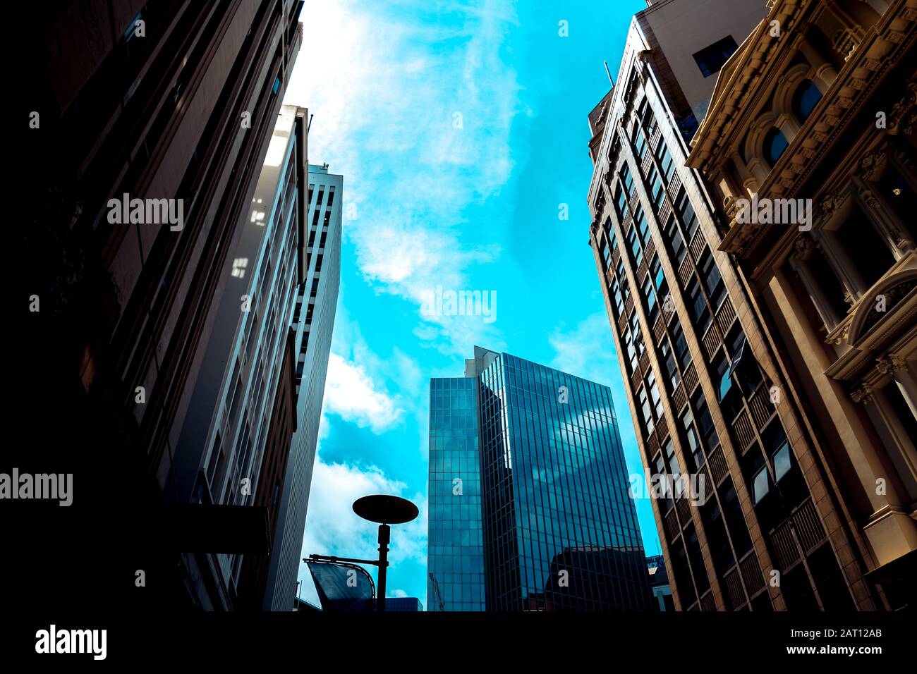 Commercial building close up; Wellington Office Building Stock Photo ...