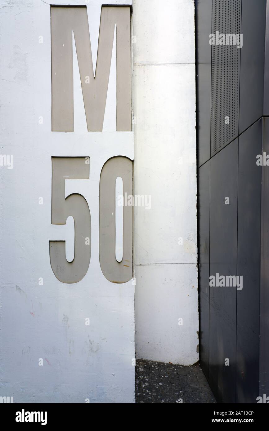 SHANGHAI, CHINA -31 OCT 2019- View of 50 Moganshan Road, known as M50 ...