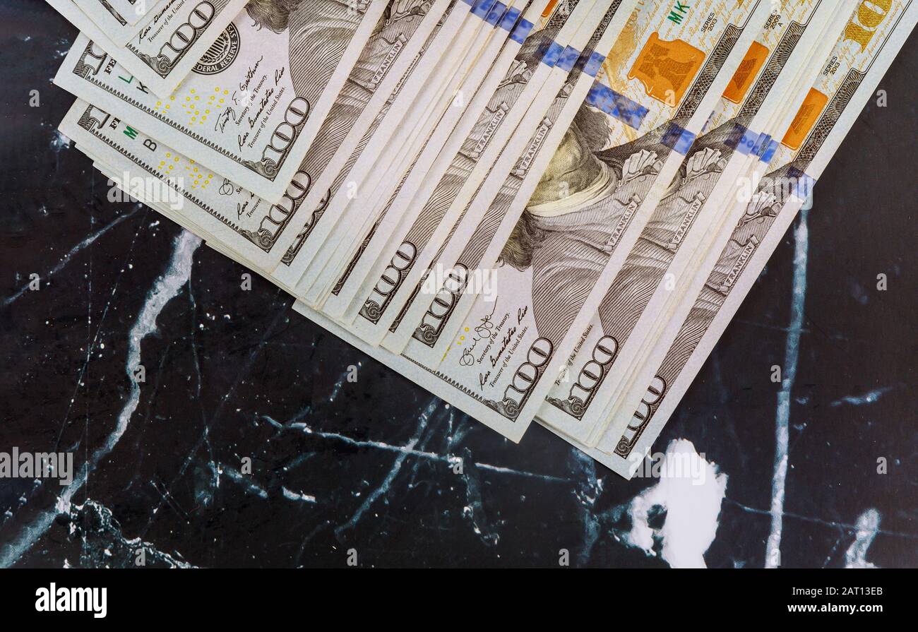 US dollar money in marble background for business cash American money ...