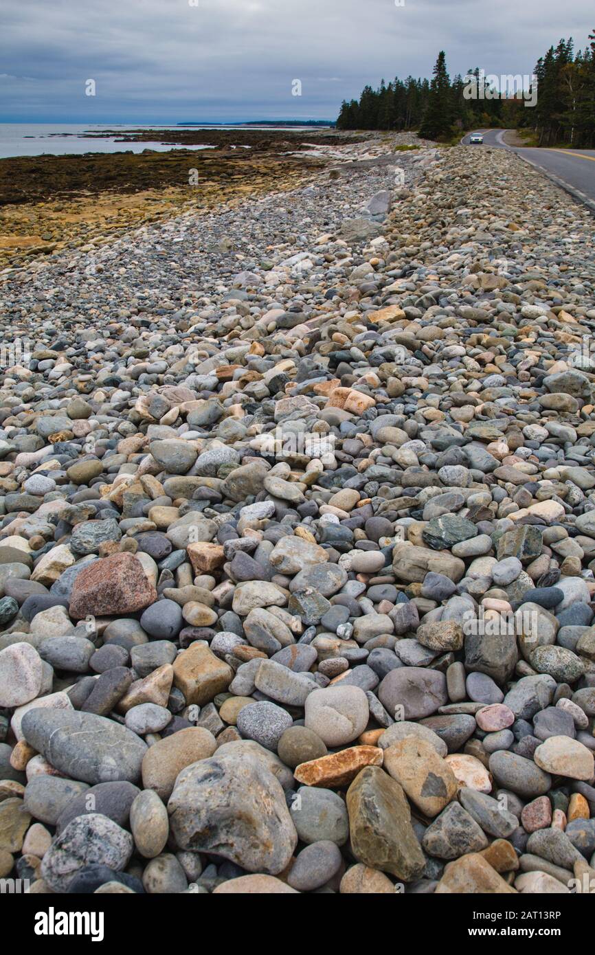 Natural Seawall in Acadia National Park, Mount Desert Island, Maine ...