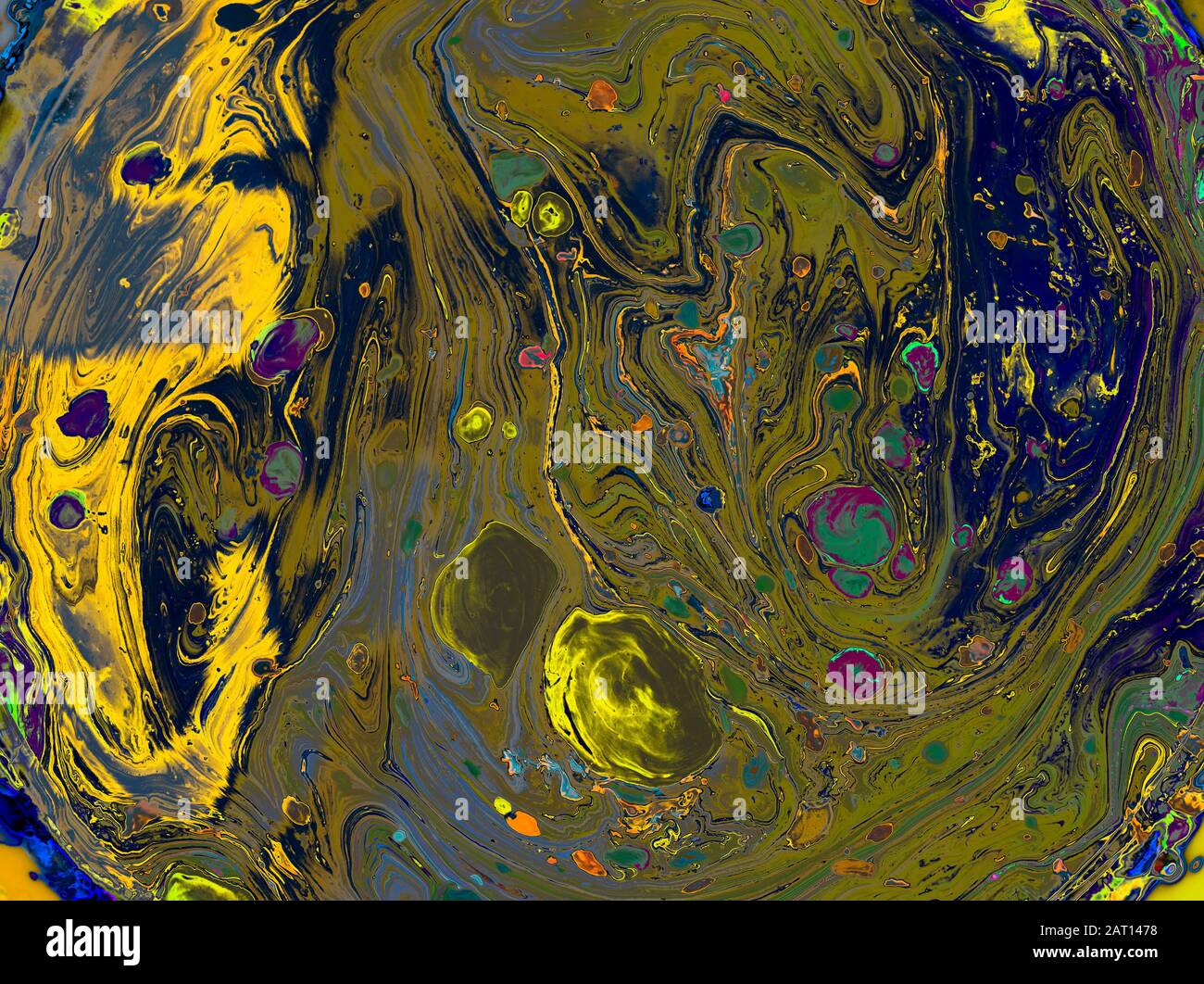 Traditional Ottoman Turkish abstract marbling art patterns as ...