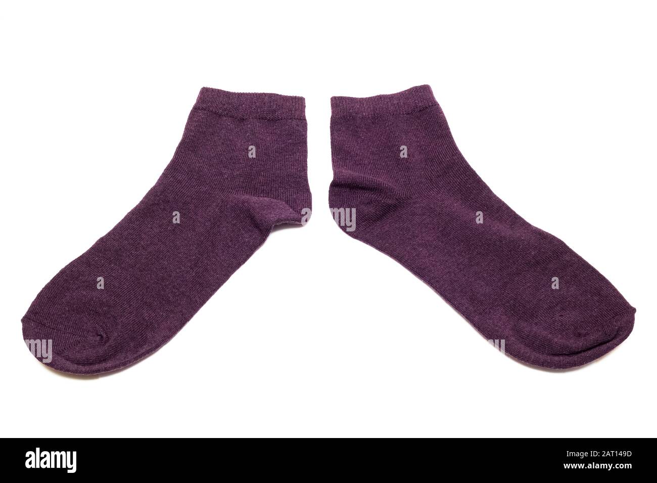 Red female socks isolated on white background Stock Photo - Alamy