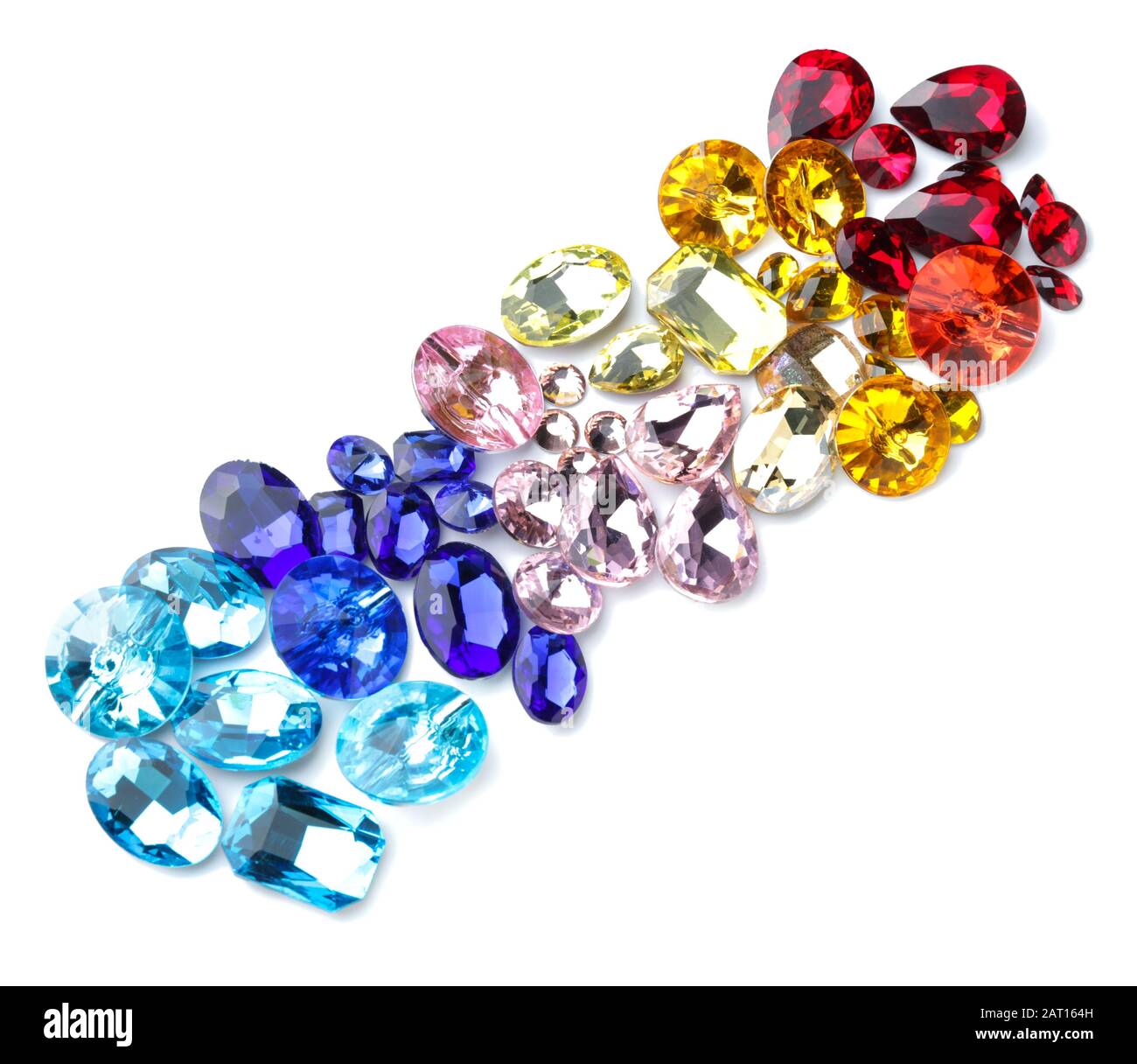 Different precious stones for jewellery on white background Stock Photo ...
