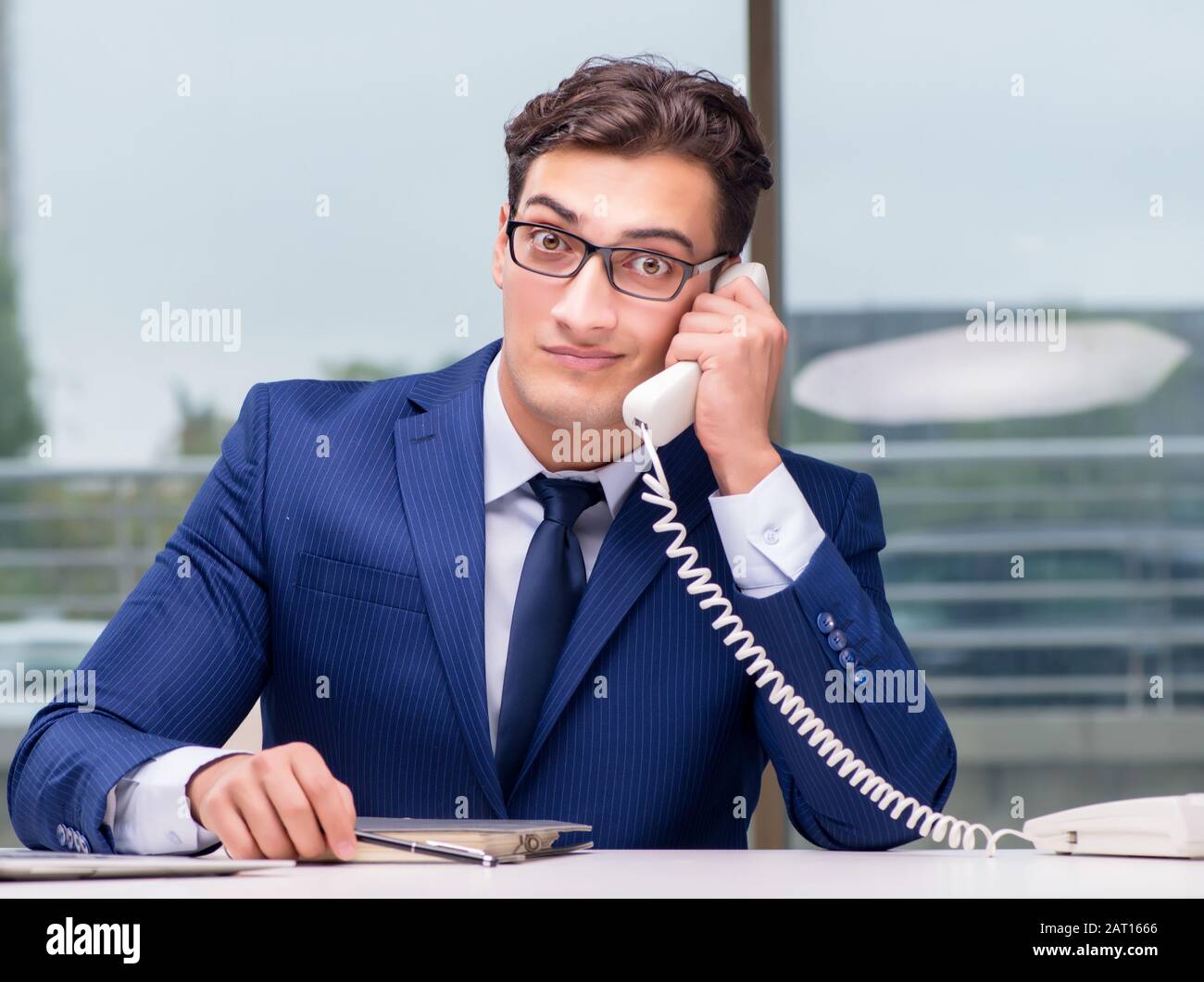 The angry call center employee yelling at customer Stock Photo - Alamy