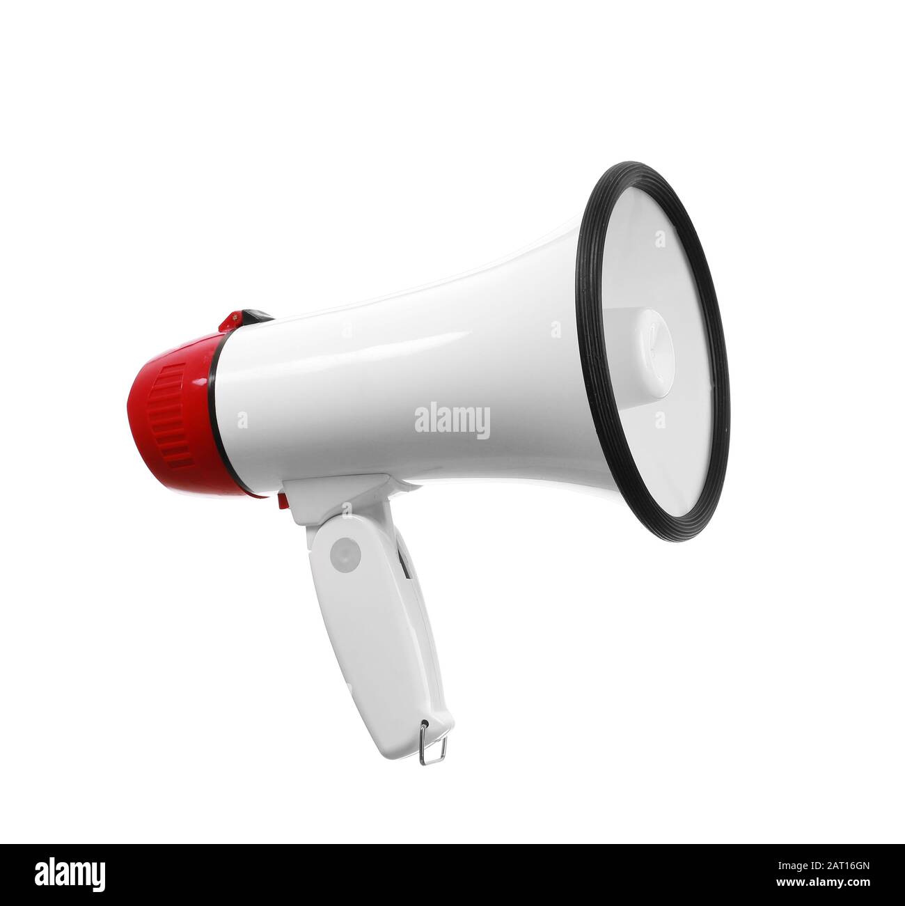 Modern megaphone on white background Stock Photo - Alamy