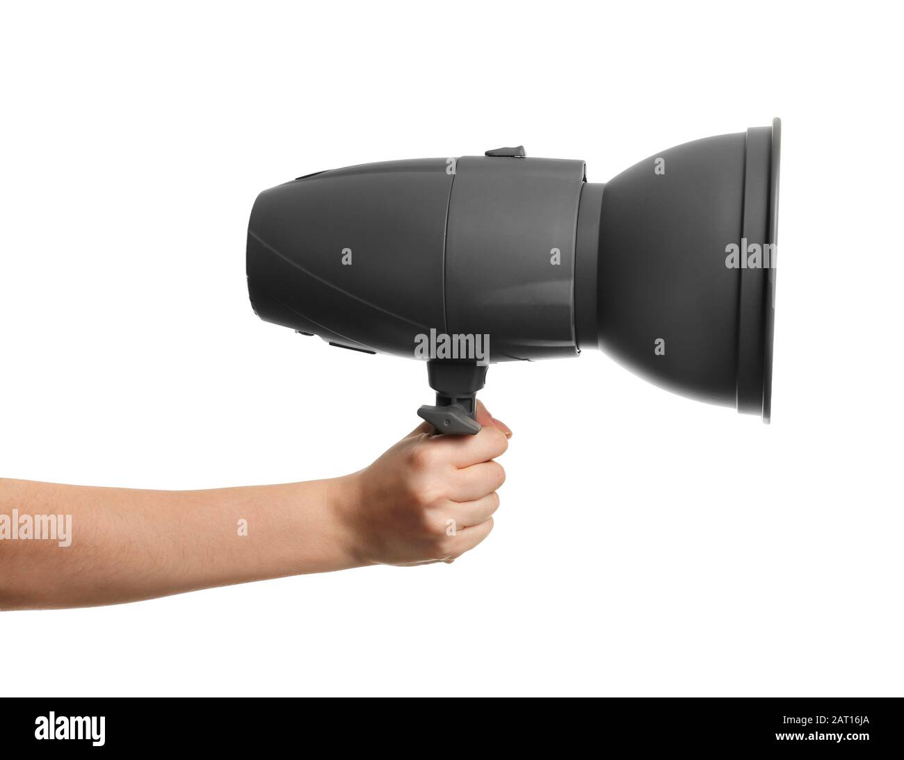 Female hand with professional lighting equipment for photo studio on ...