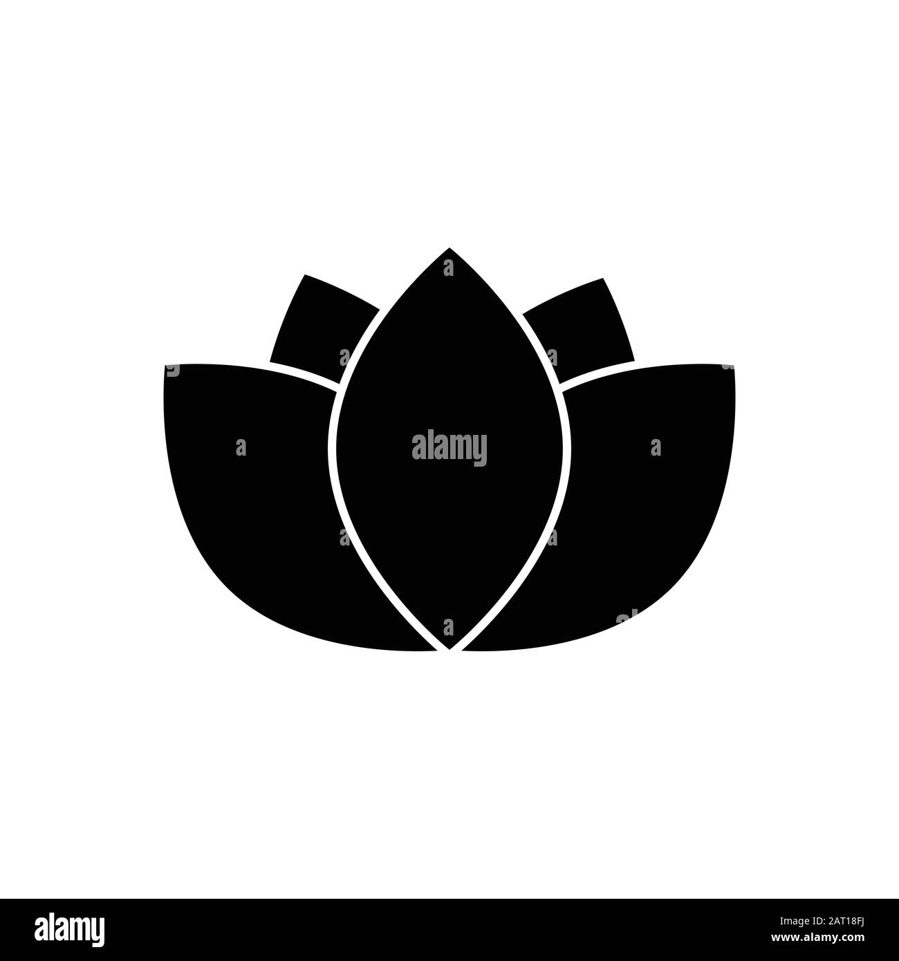 Lotus vector icon or Harmony isolate on white background for graphic ...