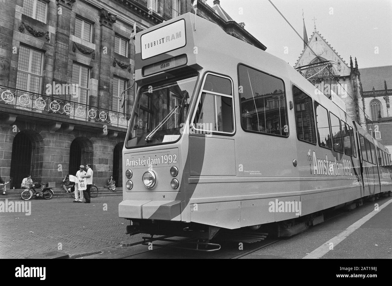 First tourist tram on the Dam in Amsterdam Date: July 16, 1986 Location ...