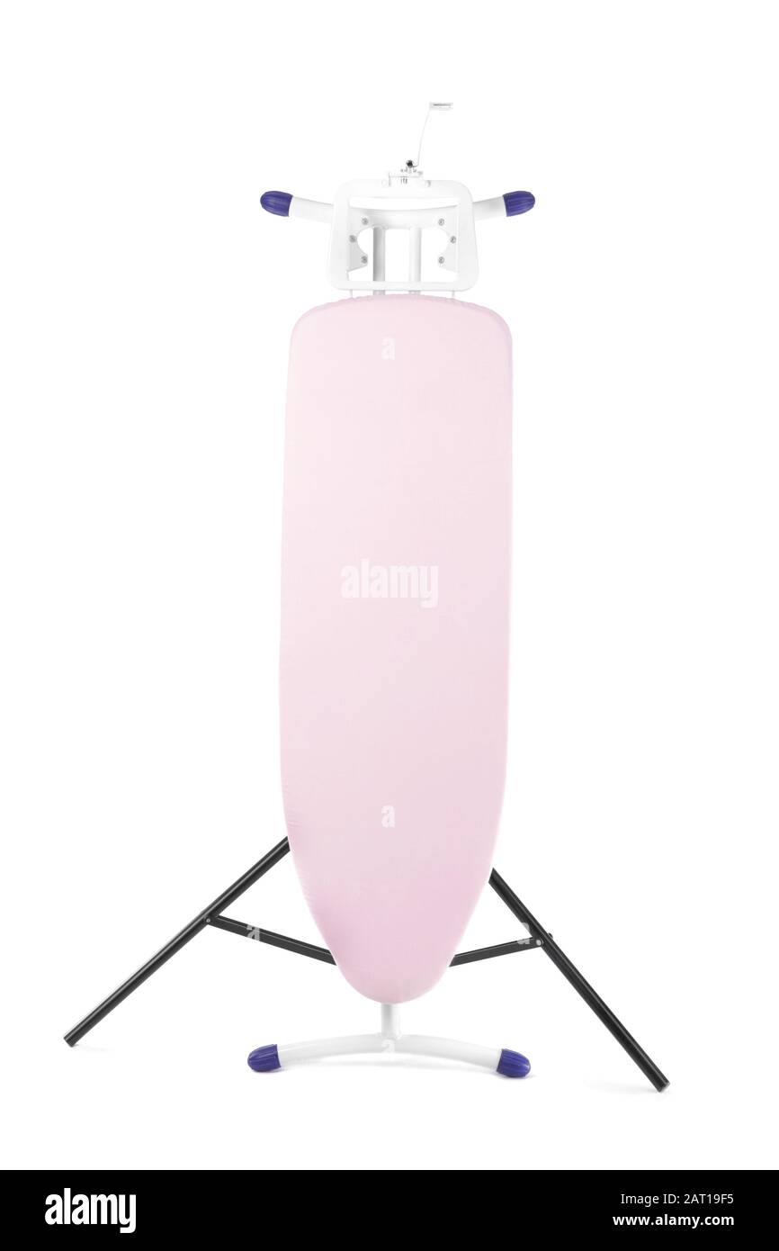 Ironing board against white background Stock Photo - Alamy