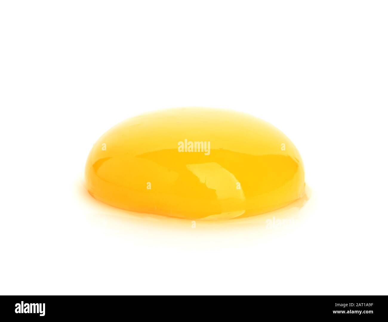 Fresh yolk on white background Stock Photo - Alamy