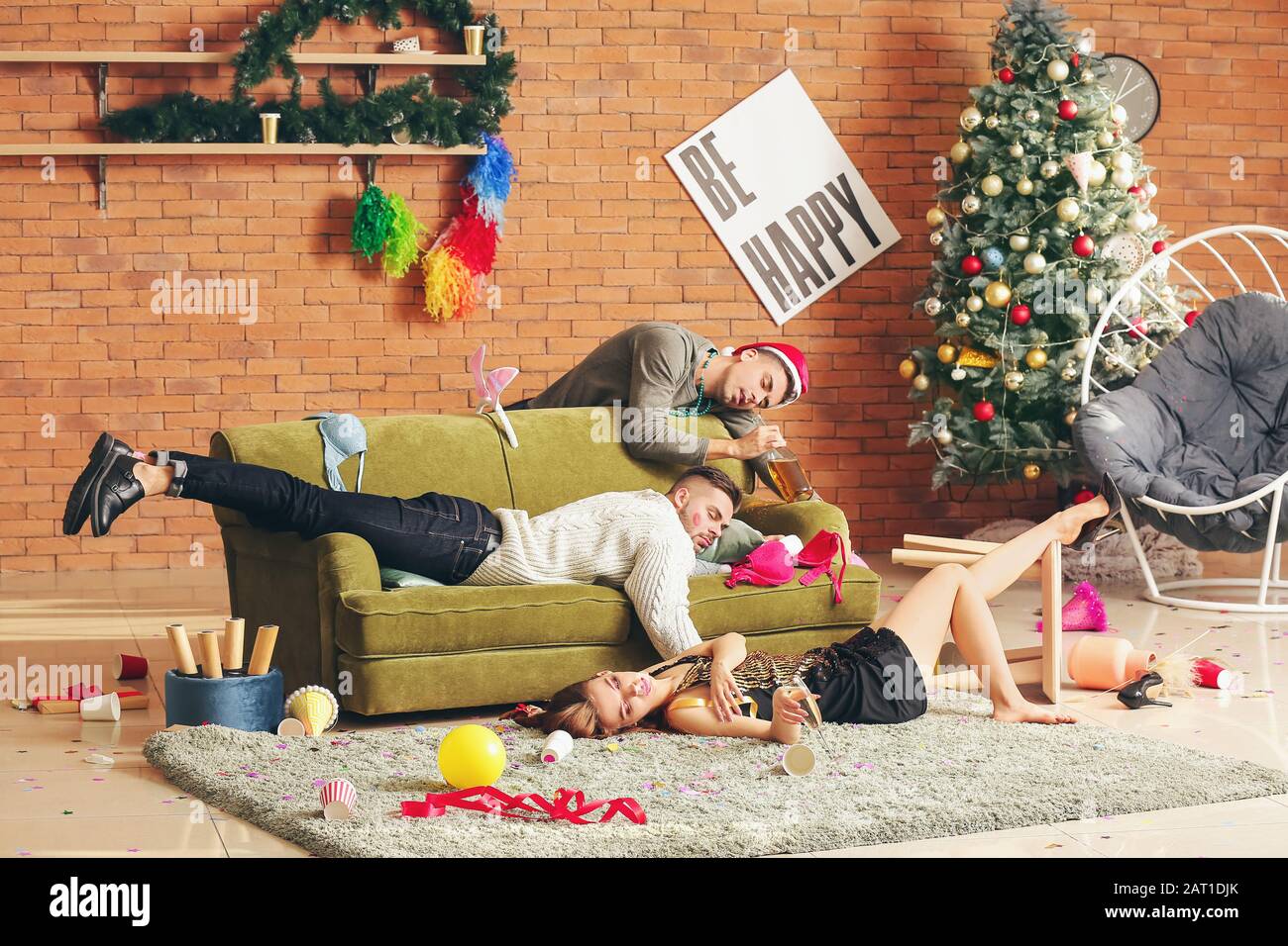 Woman friends party home drunk hi-res stock photography and images - Alamy