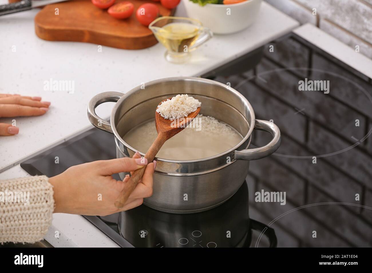 Woman preparing nutritious meal in hi-res stock photography and images ...