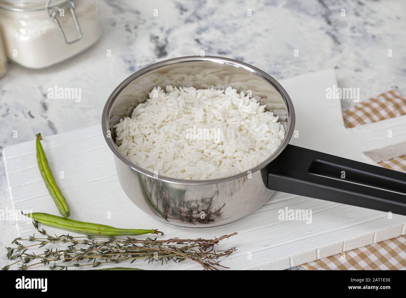 Saucepan boiling rice hi-res stock photography and images - Alamy